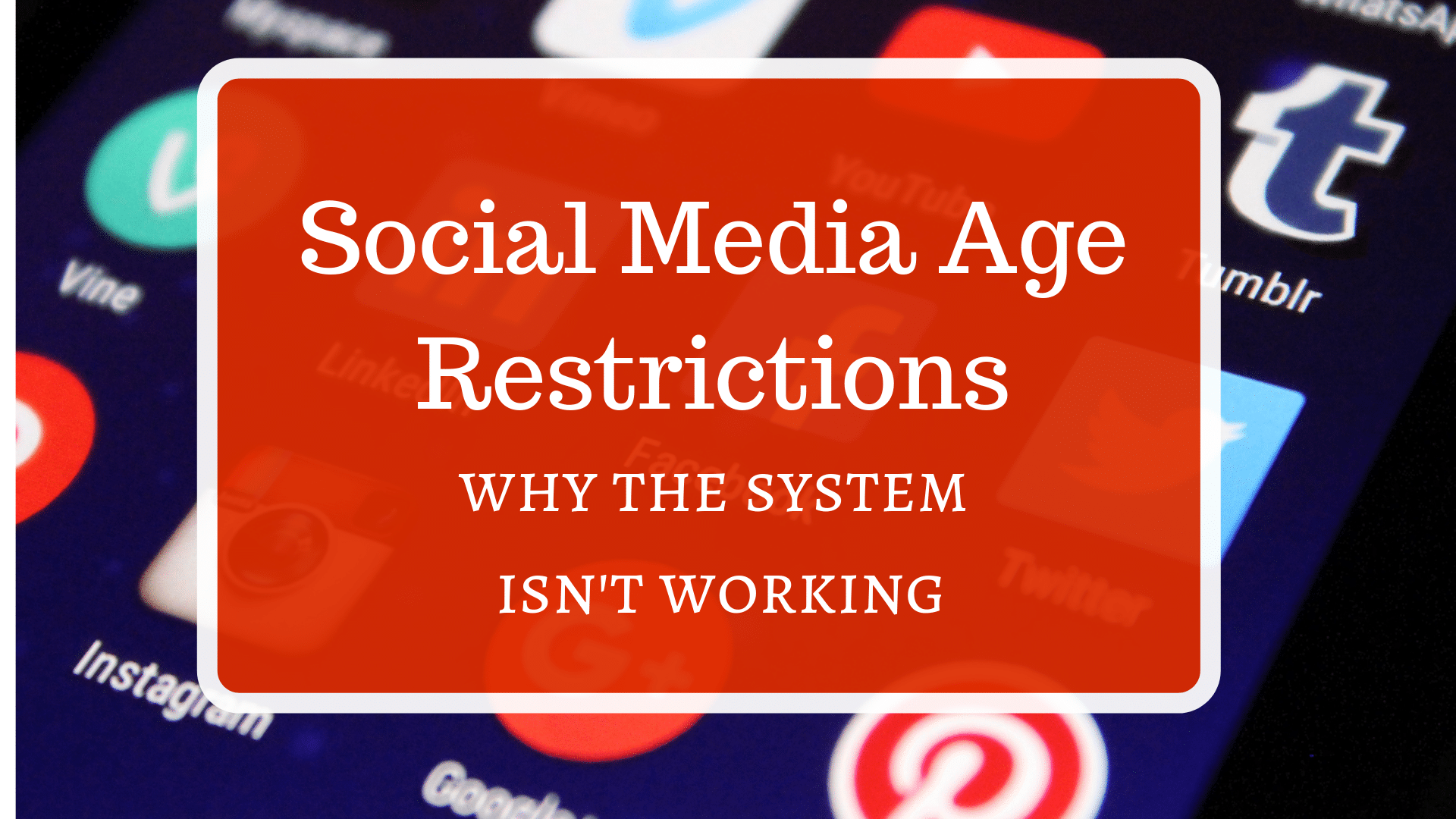 Setting up social media age restrictions to fail, ready for MyGov ...